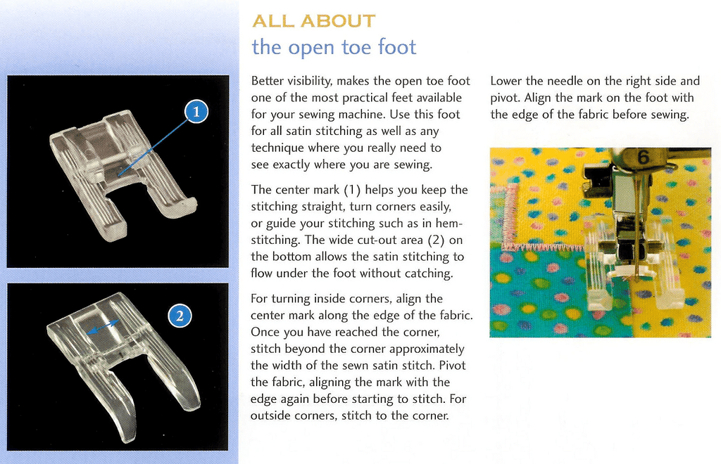 All About Snap-On Clear View Zag Open Toe Foot | Crafts Capitol